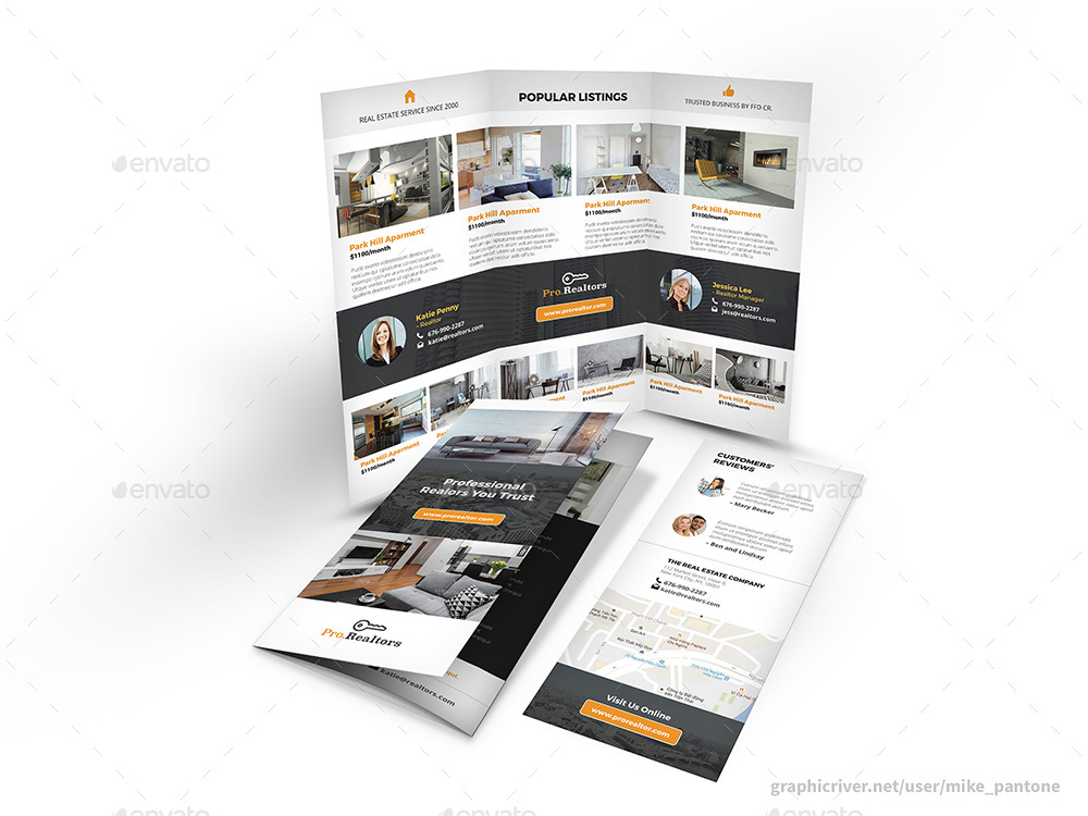 Rent Trifold Brochure, Print Templates | GraphicRiver
