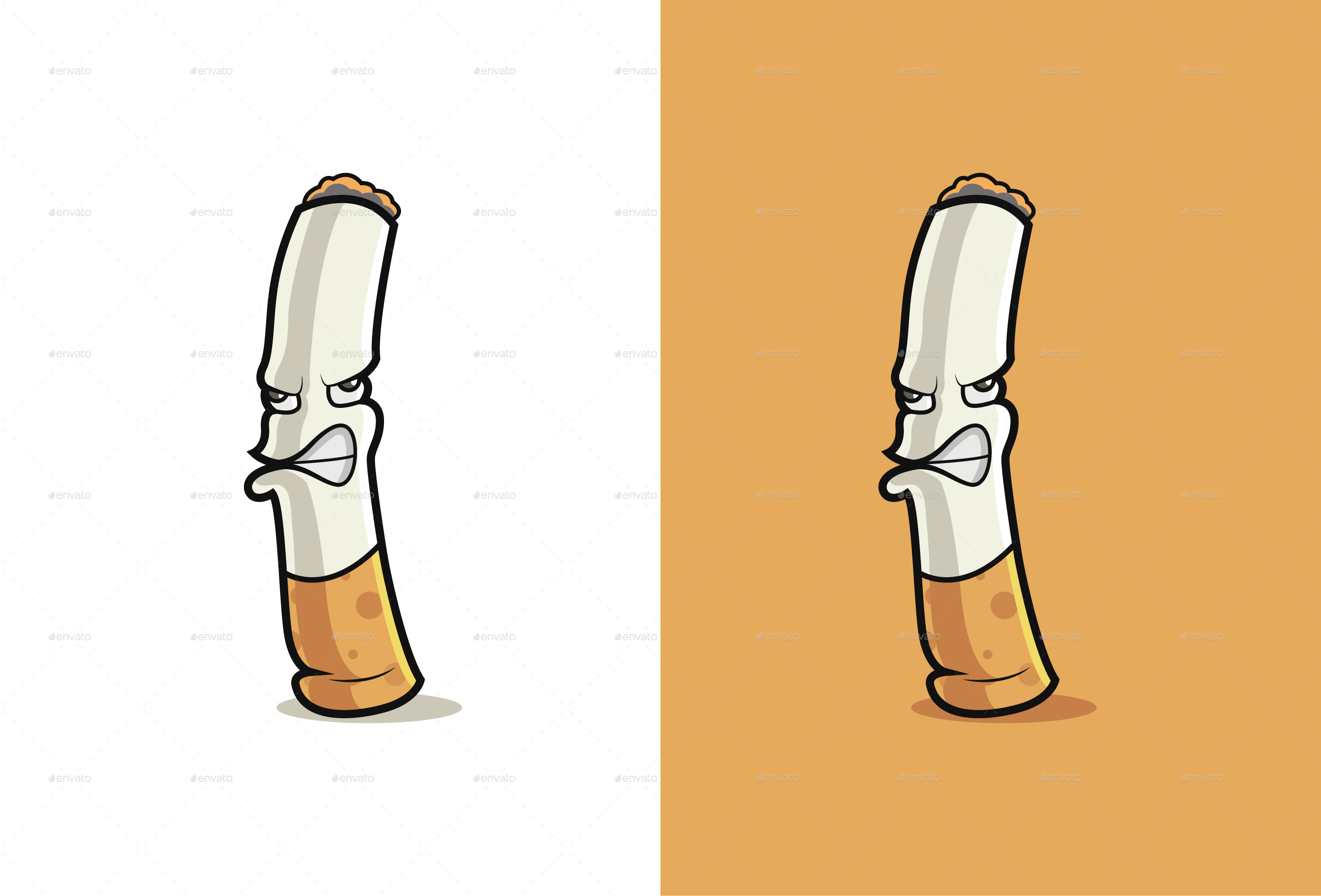 Cartoon Cigarette Emoji set, Vectors | GraphicRiver
