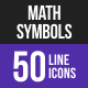 Math Symbols Line Inverted Icons, Icons | GraphicRiver