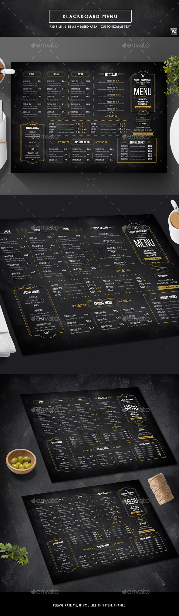 Blackboard Menu by arifpoernomo | GraphicRiver