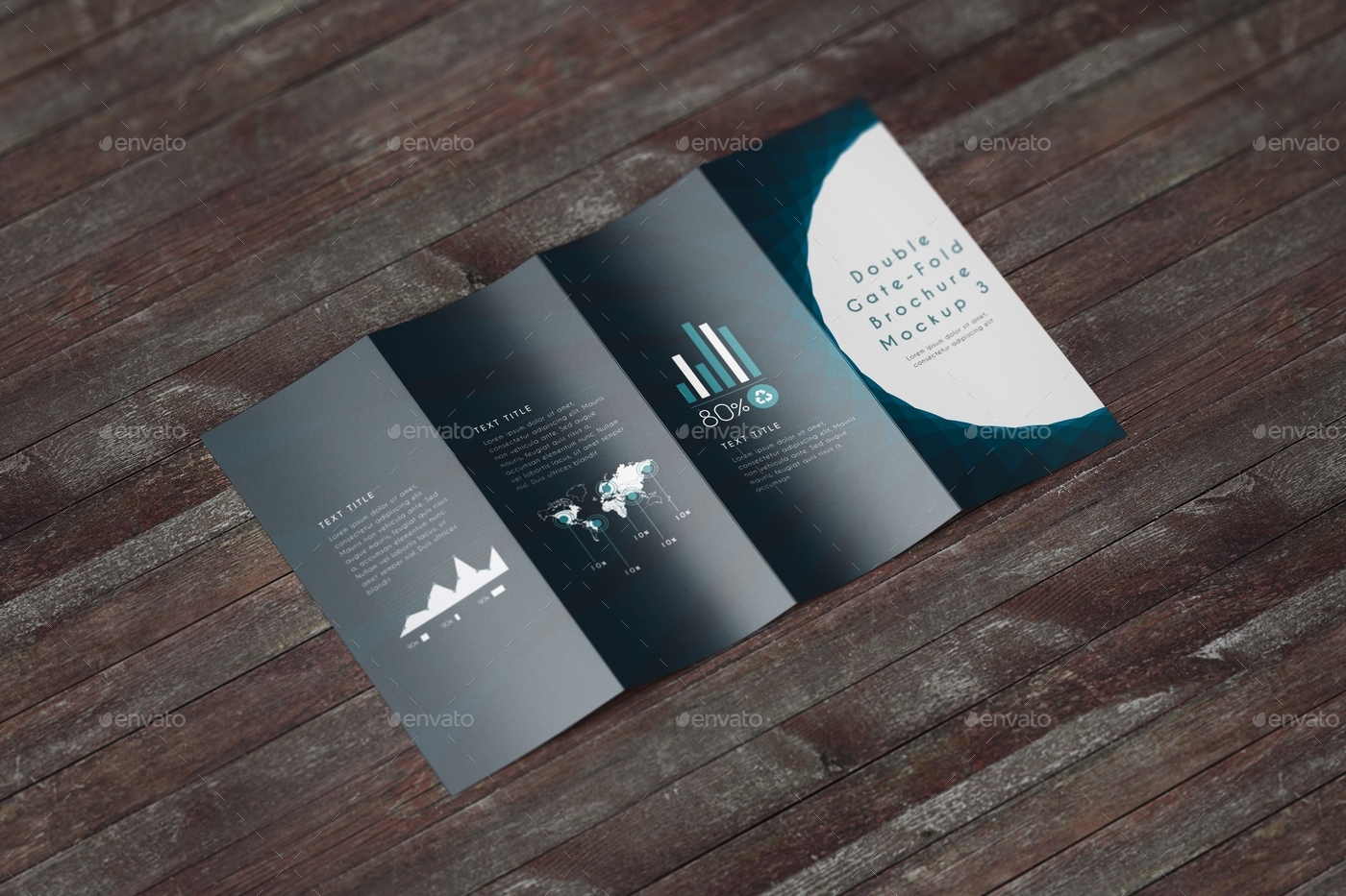 Double Gatefold Brochure Mock-Up 3, Graphics | GraphicRiver