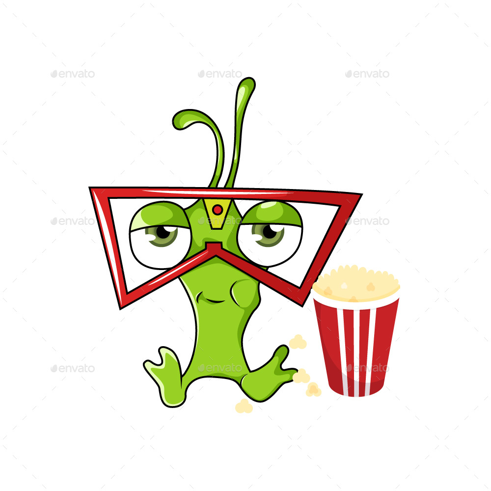 Cute Green Monster Emoji Set by shallunarula | GraphicRiver