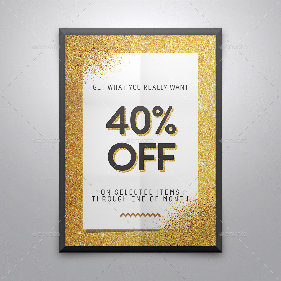 Glitter, Stylish Poster, Print Templates | GraphicRiver