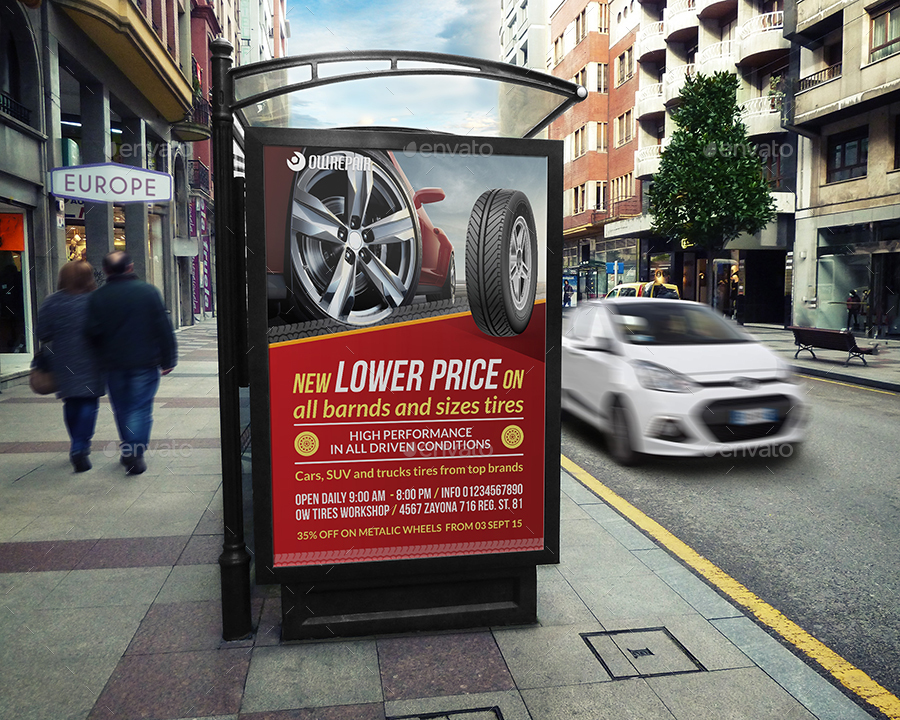 Tire Shop Advertising Bundle, Print Templates | GraphicRiver