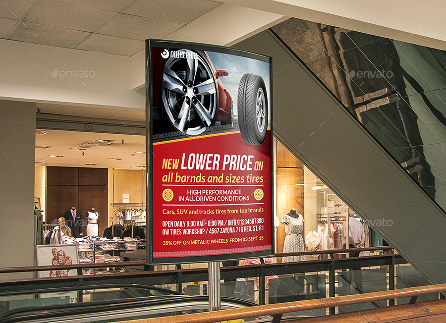 Tire Shop Advertising Bundle, Print Templates | GraphicRiver