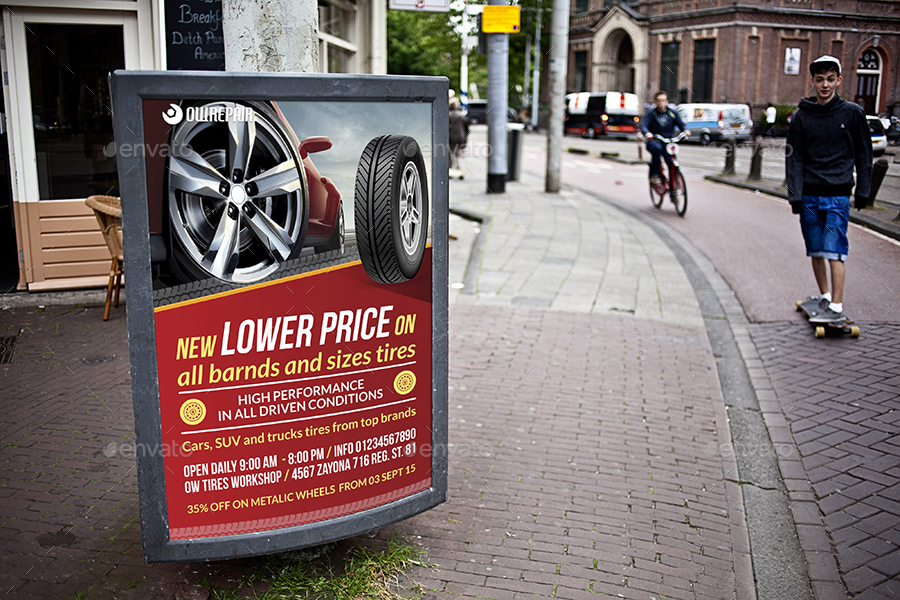 Tire Shop Advertising Bundle, Print Templates | GraphicRiver