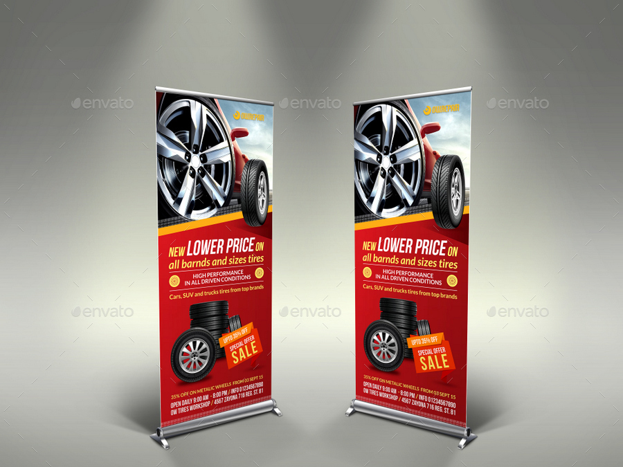Tire Shop Advertising Bundle by OWPictures | GraphicRiver