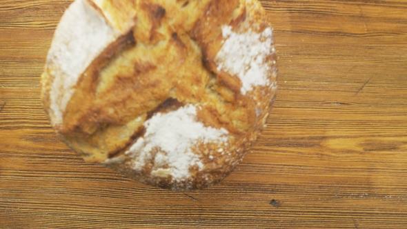 Round Loaf of Bread Falling Down, Stock Footage | VideoHive