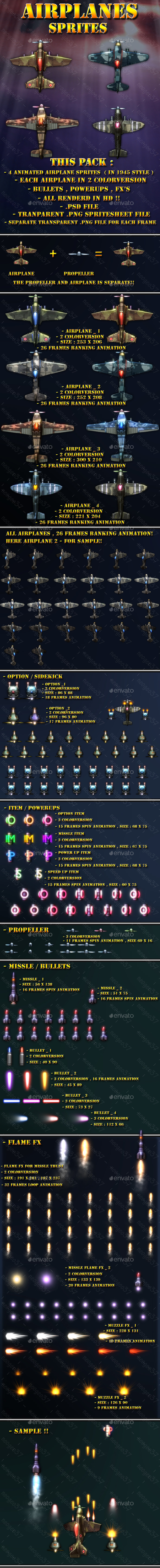 Airplane Sprites by neogeo37 | GraphicRiver