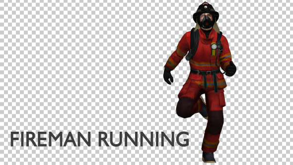 Fireman Running, Motion Graphics | VideoHive