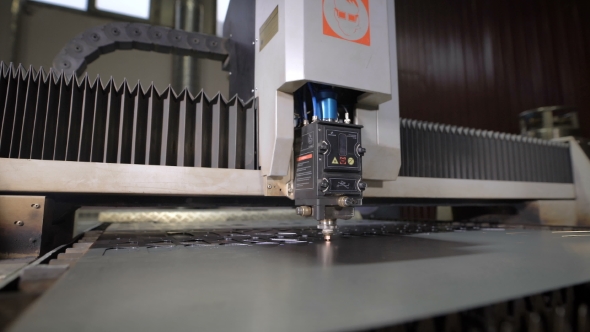 High Precision CNC Laser Cutting Metal Sheet, Stock Footage | VideoHive