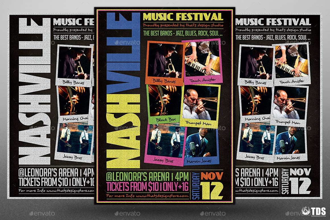 Music Festival Flyer Template V12 by lou606 | GraphicRiver