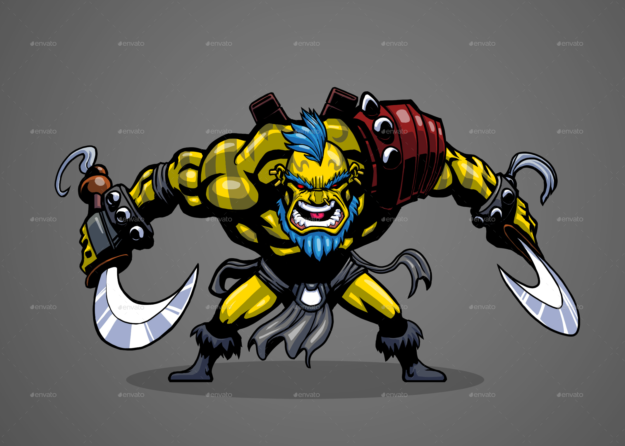 Warrior Cartoon Mascot, Graphics | GraphicRiver