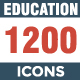 1200 Education 12 Styles Icon pack, Icons | GraphicRiver