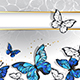 Narrow Banner with Butterflies Morpho, Vectors | GraphicRiver