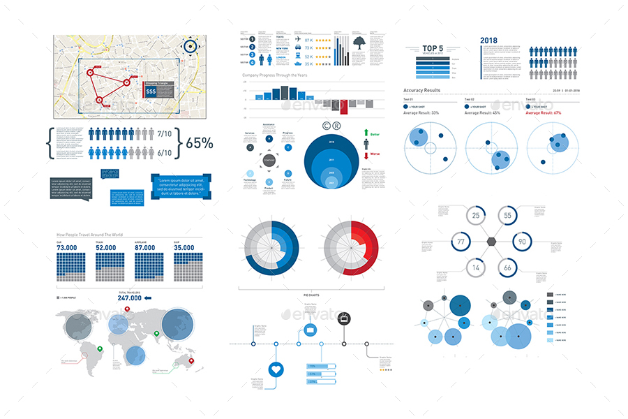 Vector Infographic Elements Bundle Pack, Infographics | GraphicRiver