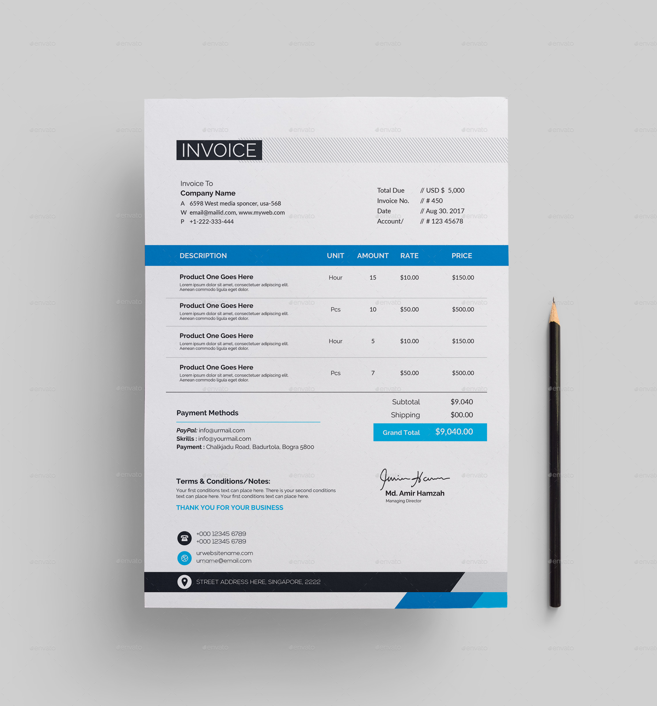 Invoice, Print Templates | GraphicRiver