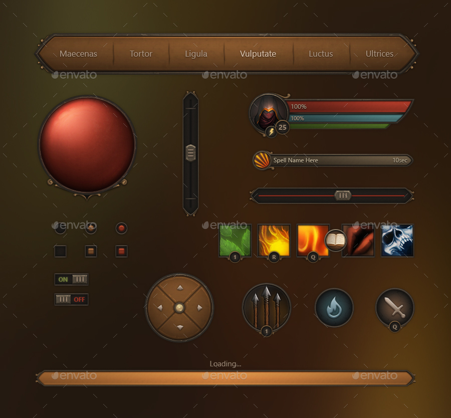Fantasy Interface - Graymane, Game Assets | GraphicRiver