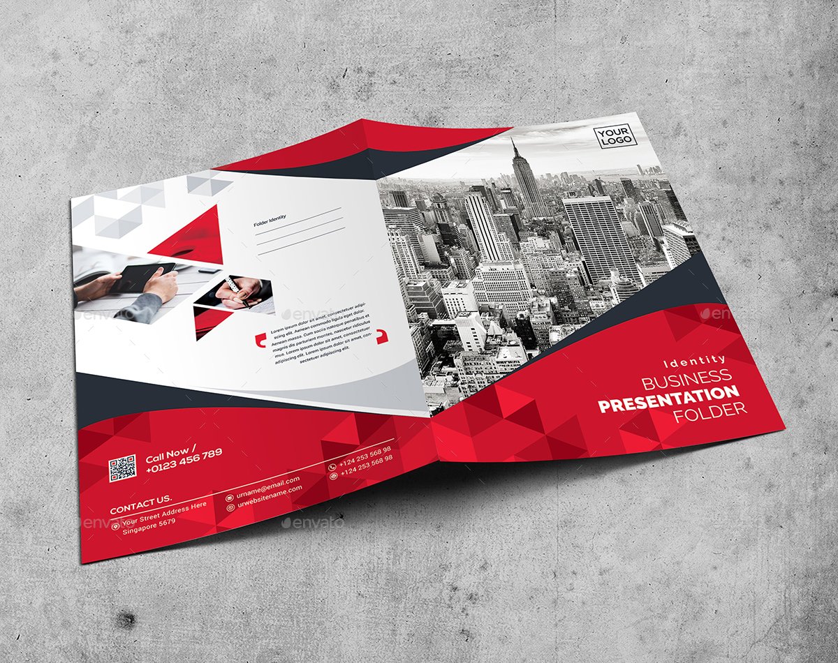 Presentation Folder Bundle 2 in 1, Print Templates | GraphicRiver