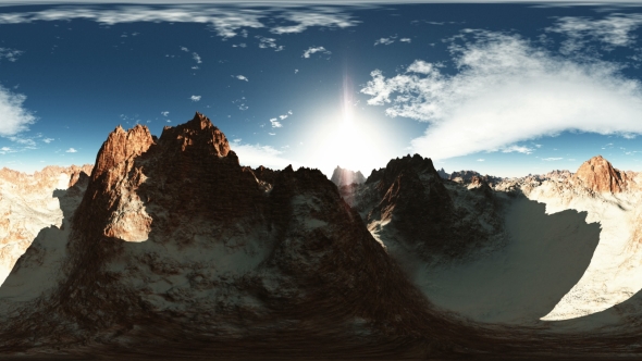 Aerial VR 360 Panorama of Canyon Mountains, Motion Graphics | VideoHive