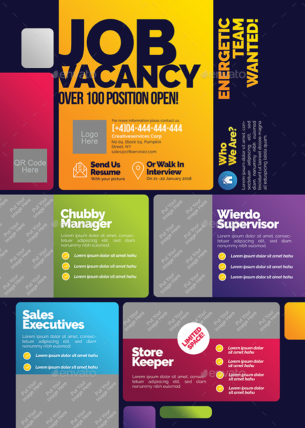 Job Vacancy Flyer, Print Templates | GraphicRiver