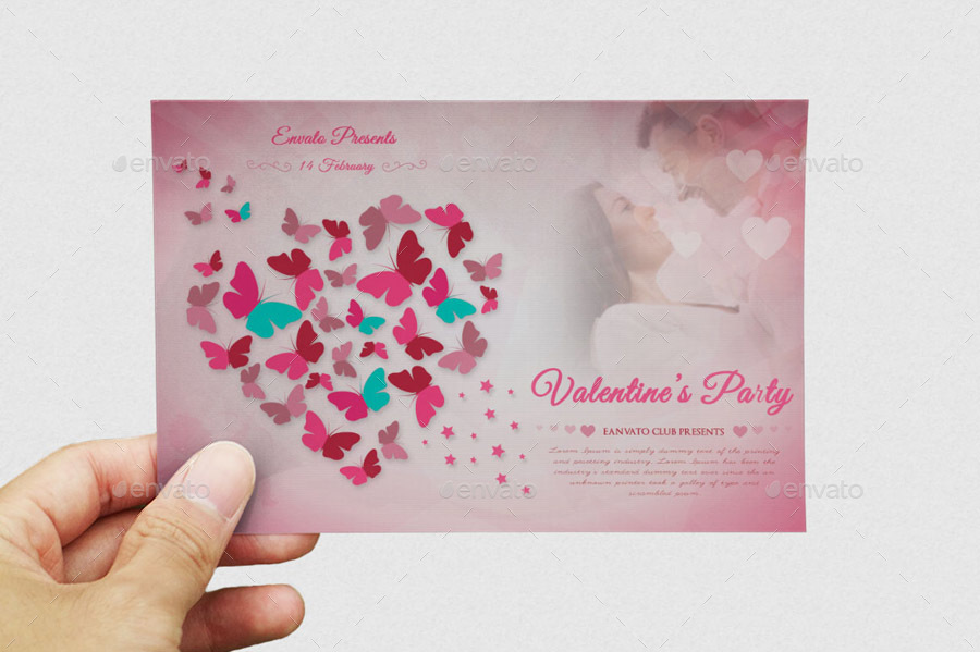 Valentine Day Postcard Template, Print Templates | GraphicRiver