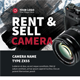 Rent & Sell Camera Postcard Template, Print Templates | GraphicRiver
