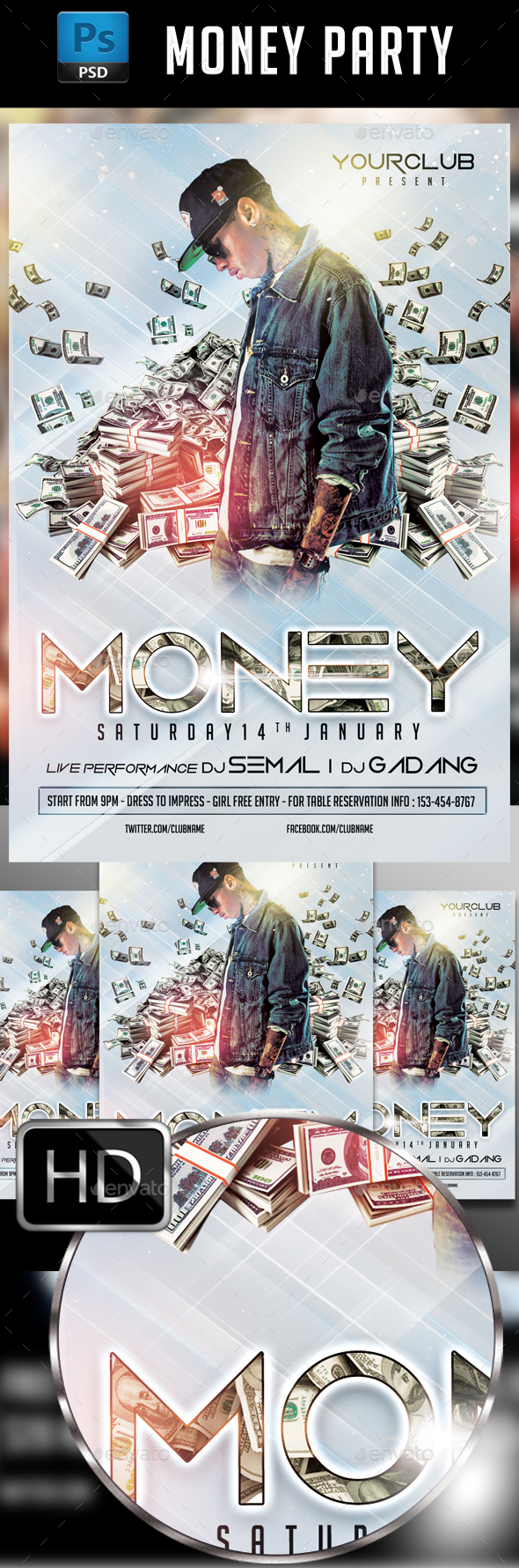 Money Party Flyer Template by MadeDeduk | GraphicRiver