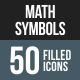 Math Symbols Flat Round Corner Icons by IconBunny | GraphicRiver