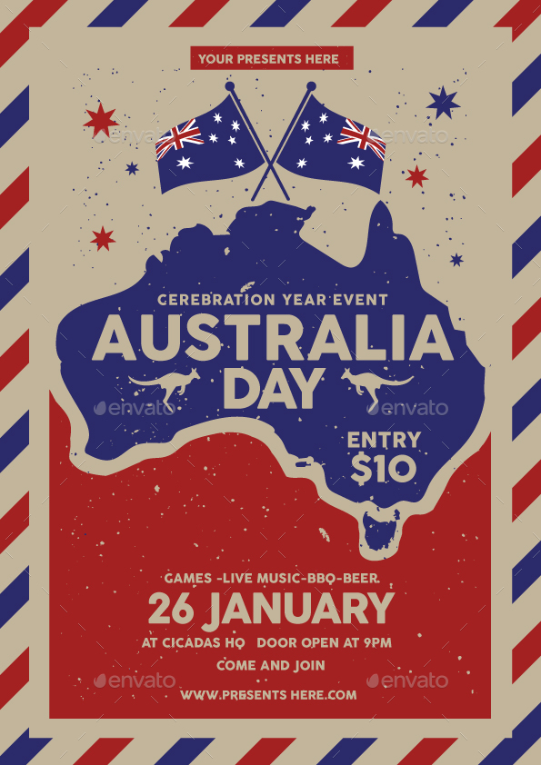 Australia Day Flyer, Print Templates | GraphicRiver