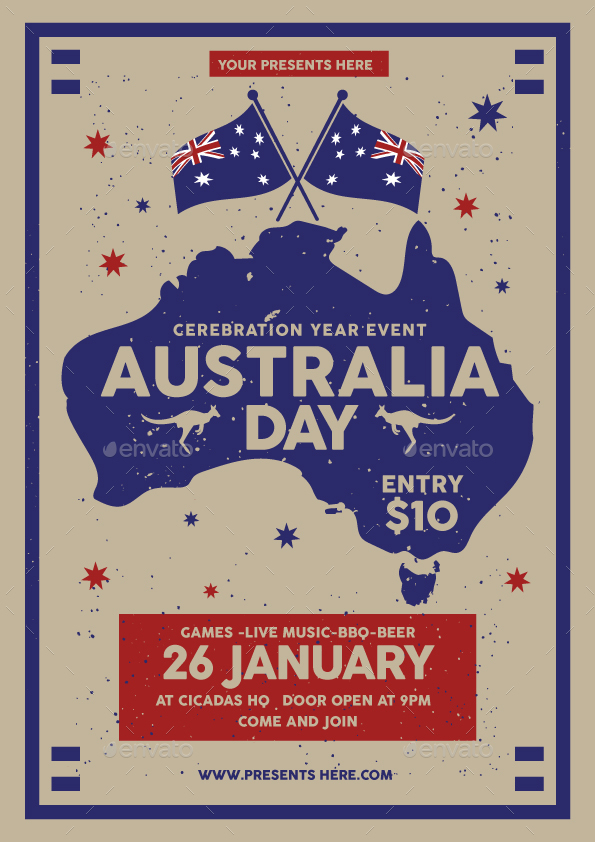Australia Day Flyer, Print Templates | GraphicRiver