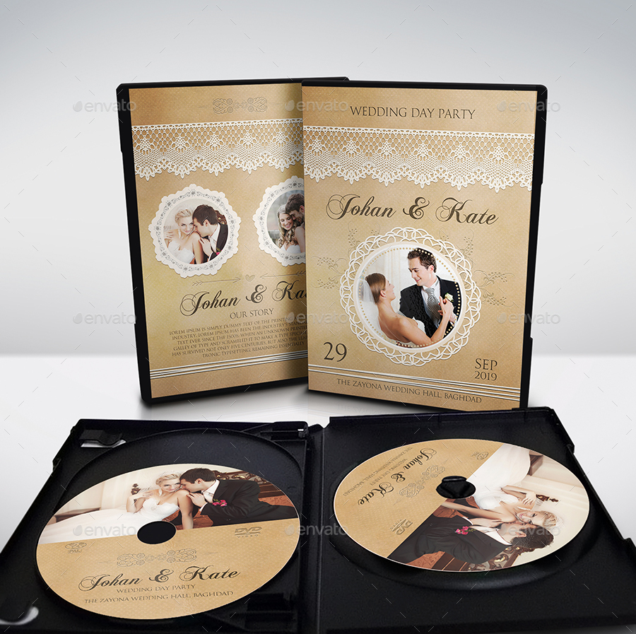 Wedding DVD Cover and Label Template Bundle Vol.2, Print Templates