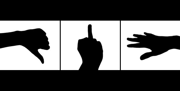 Negative Hands Silhouettes (3-Pack), Stock Footage | VideoHive