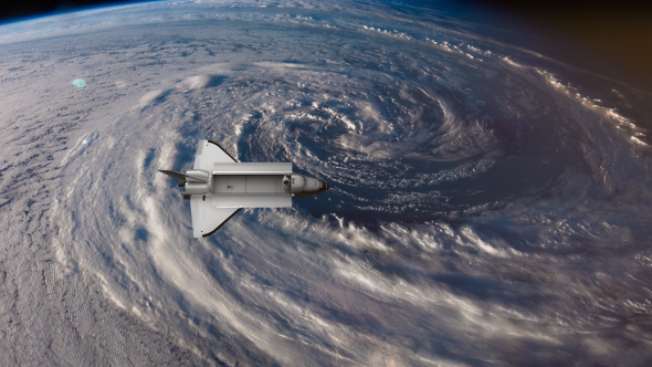 Space Shuttle over Earth, Motion Graphics | VideoHive