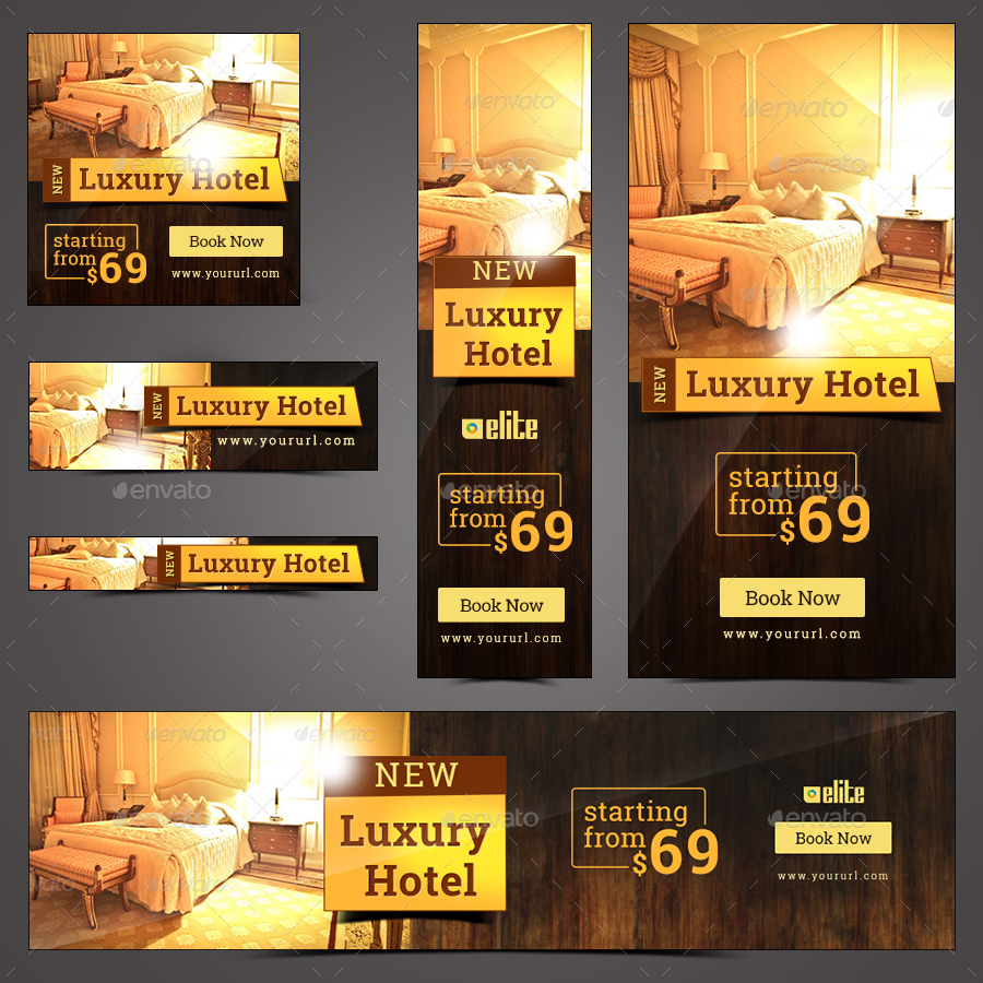 Luxury Hotel Banners by Hyov | GraphicRiver