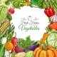 Vegetables Poster, Vegetarian Menu Design Template by VectorTradition