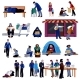 Homeless People Icons Set, Vectors | GraphicRiver