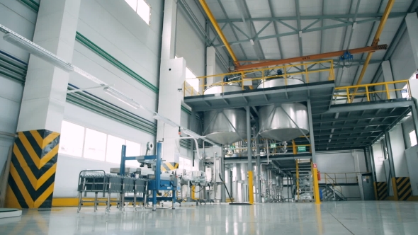 A Chemical Factory with Large Tanks, Stock Footage | VideoHive