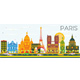 Paris Skyline with Color Buildings, Vectors | GraphicRiver