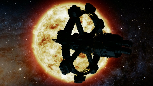 Space Ship and Sun Star, Motion Graphics | VideoHive