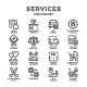 Set Line Icons of Services, Icons | GraphicRiver