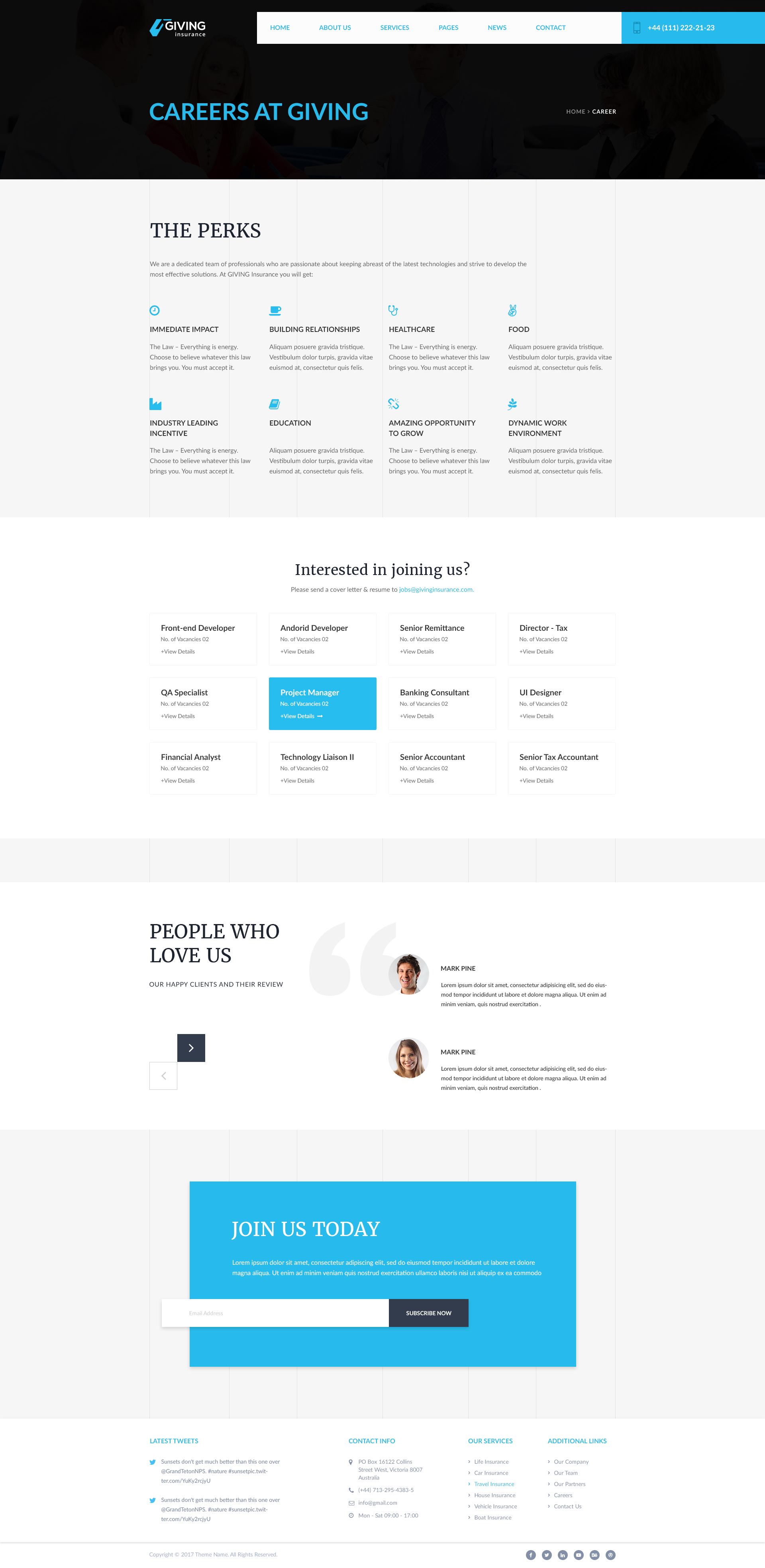 Insurance PSD Template by moinkhanuy | ThemeForest