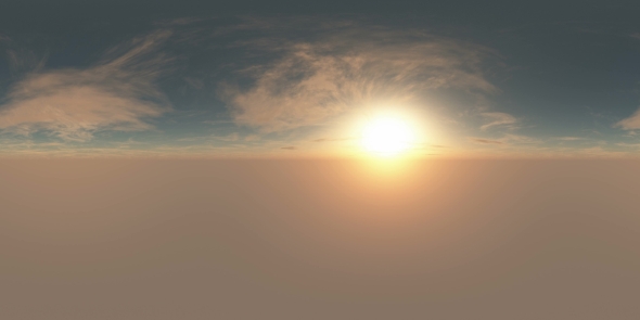 VR 360 Degree Panoramic Sky And Clouds At Sunset, Motion Graphics ...