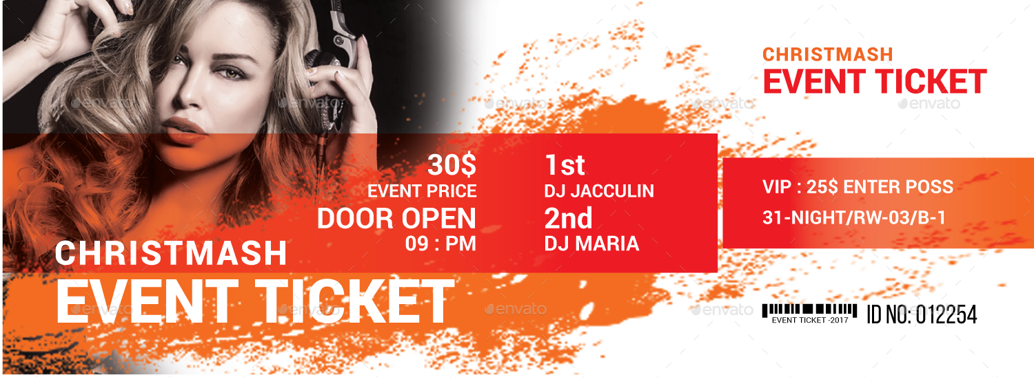 Ticket Template, Print Templates | GraphicRiver