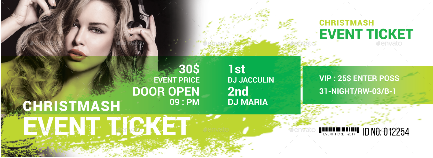 Ticket Template, Print Templates | GraphicRiver