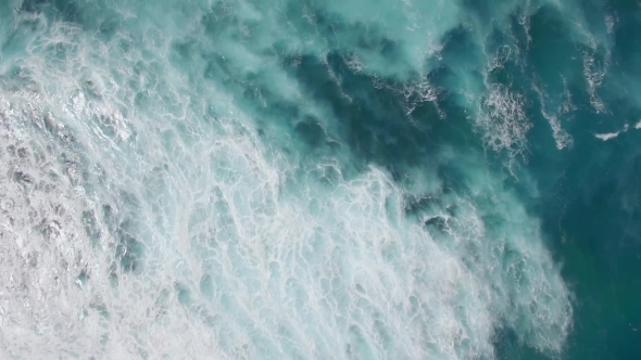 Flying Over Shallow and Deep Water of the Ocean, Stock Footage | VideoHive