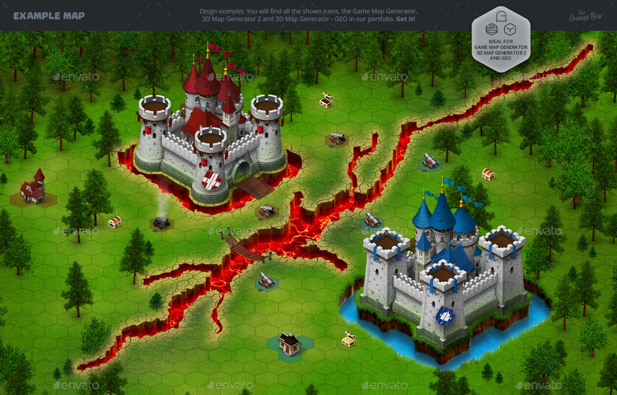 Isometric Game Icons - Medieval Buildings Set, Game Assets | GraphicRiver