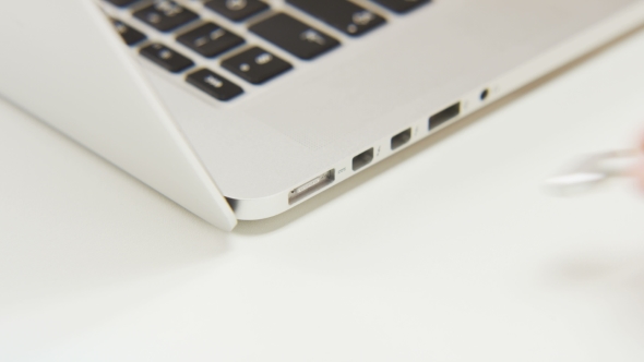 Plugging a Cable To a Computer, Stock Footage | VideoHive