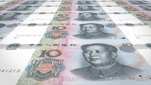 Banknotes of Ten Renminbi Chinese, Loop, Motion Graphics | VideoHive