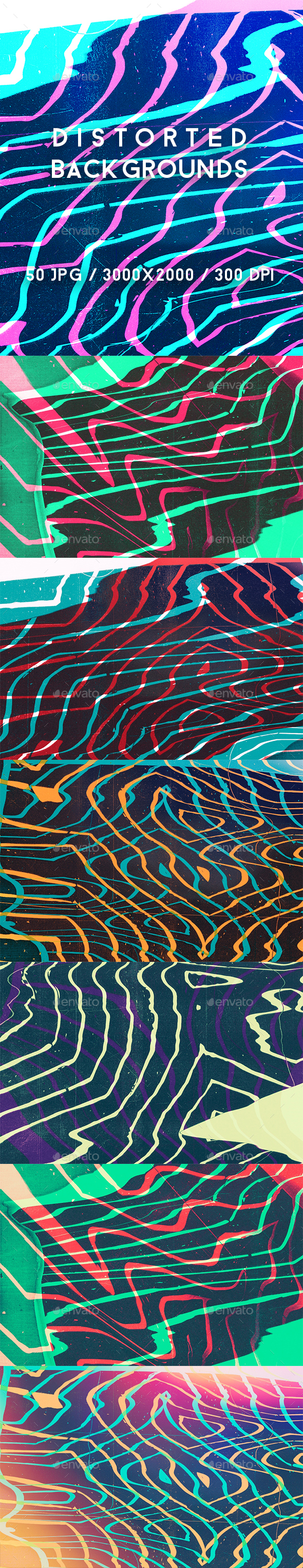 50 Distorted Backgrounds by kauster- | GraphicRiver